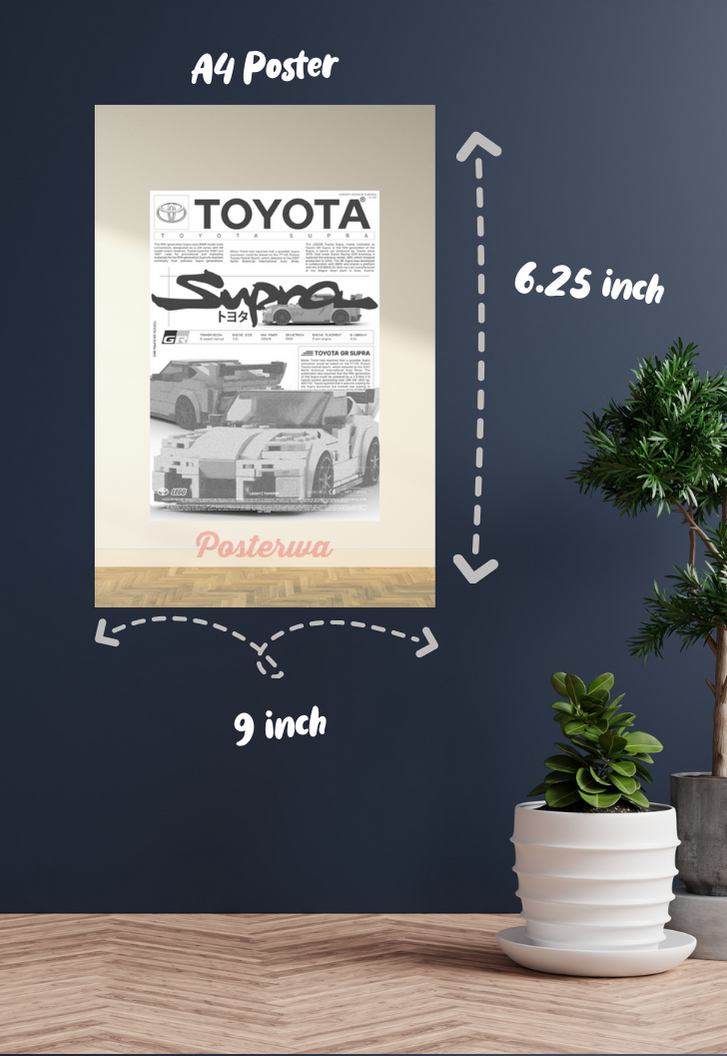 Toyota Supra Car Poster – Posterwa