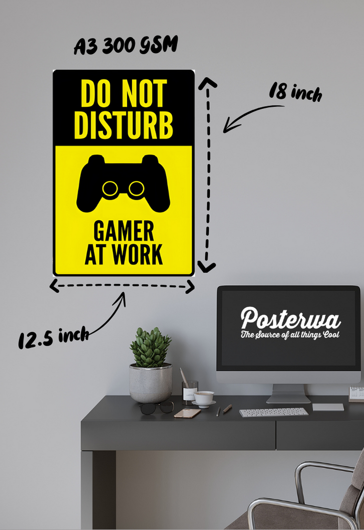 Do Not Disturb Game at Work – Posterwa