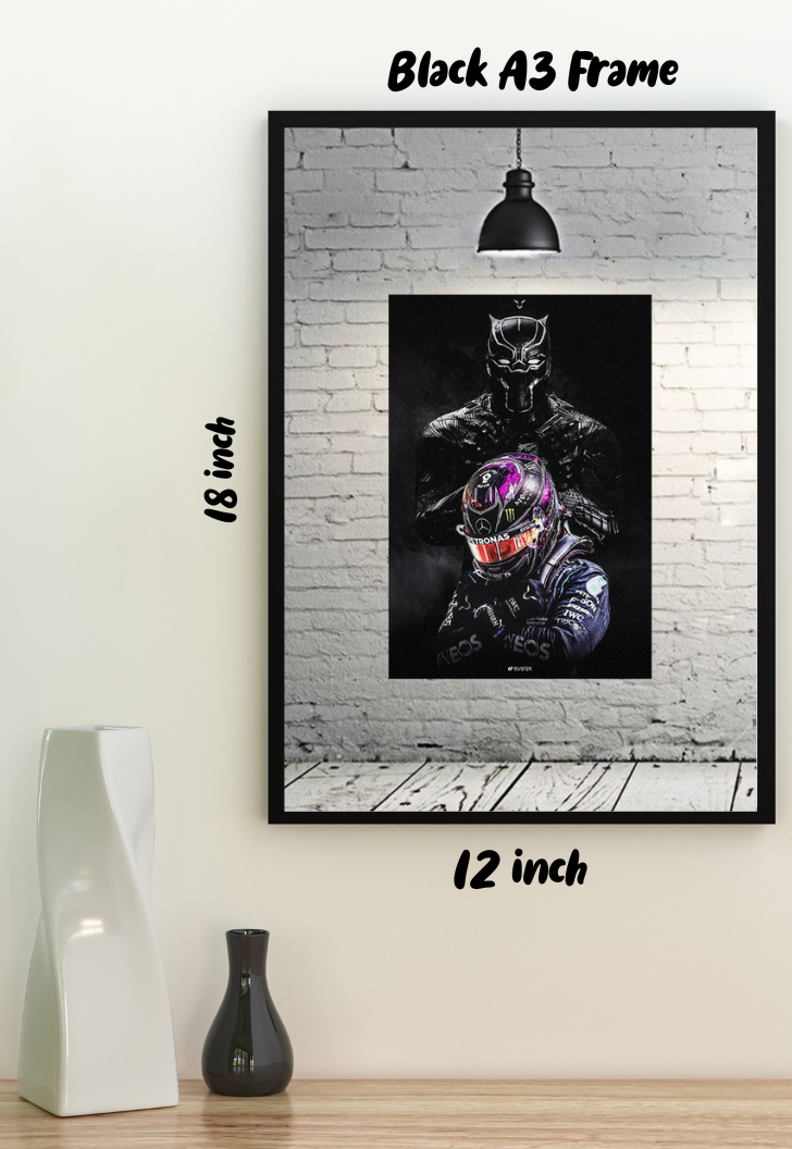 LEWIS HAMILTON (BLACK PANTHER) – Posterwa
