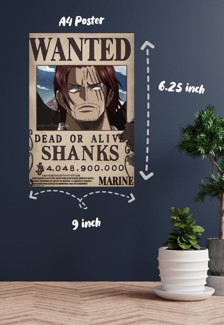 SHANKS - WANTED POSTER – Posterwa