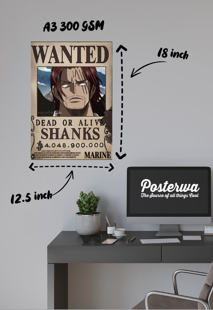 SHANKS - WANTED POSTER – Posterwa