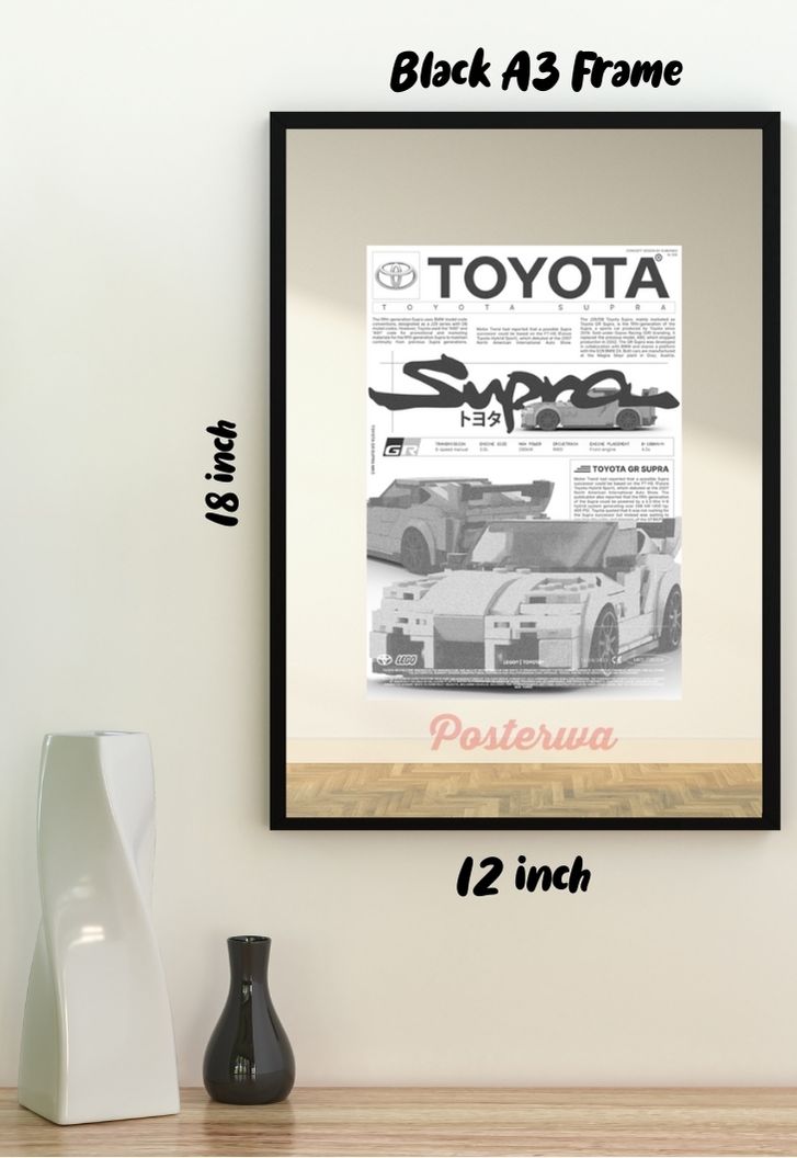Toyota Supra Car Poster – Posterwa