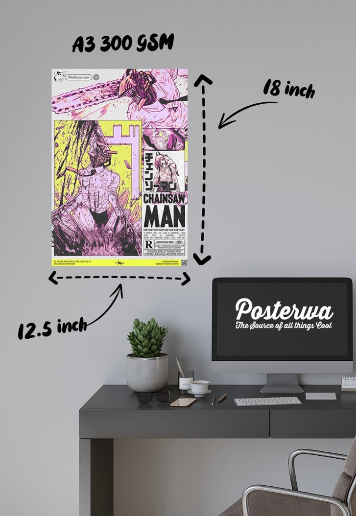 Chainsaw Man Manga Cover – Posterwa