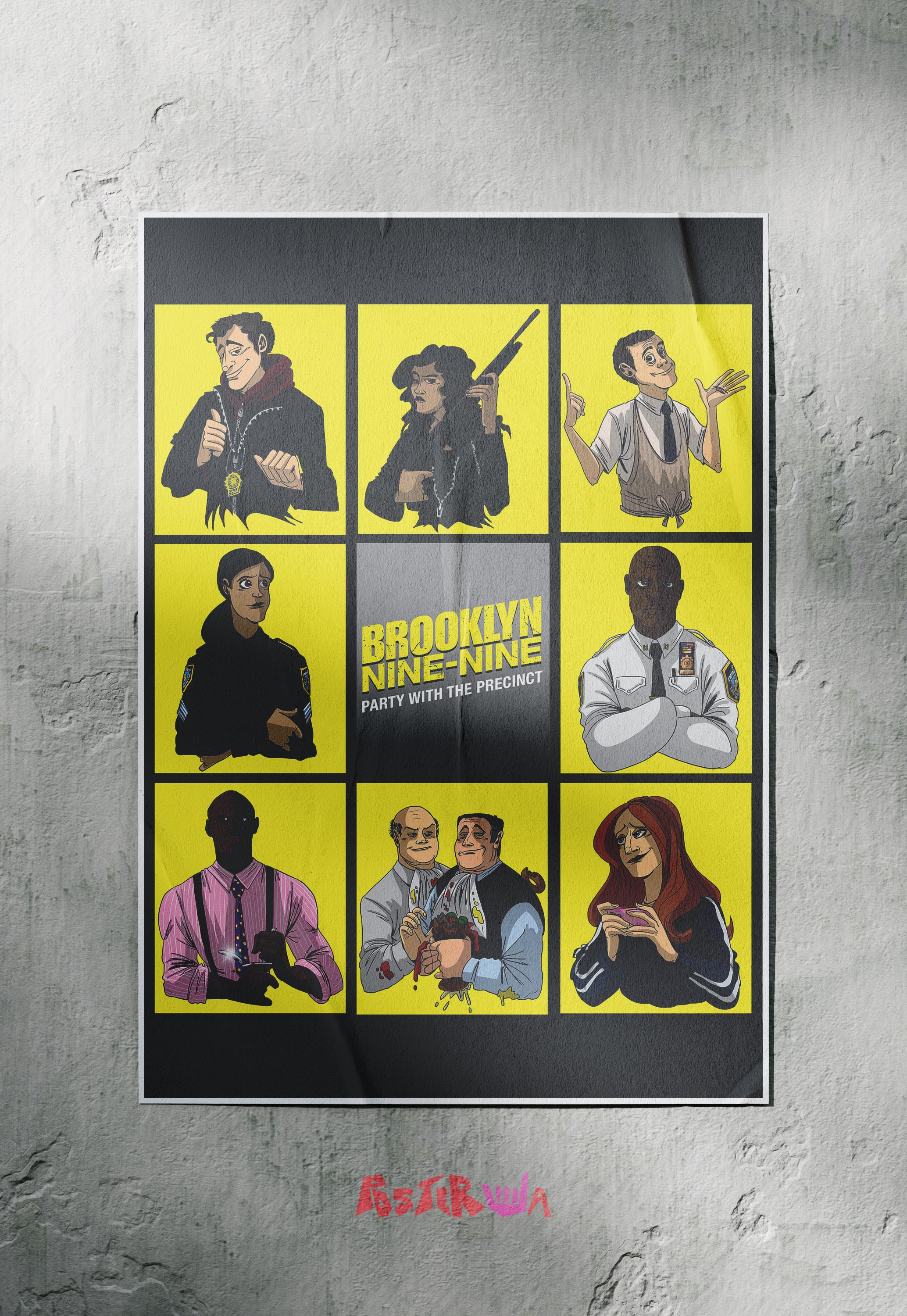 United Squad | Brooklyn 99 | Sitcom Poster – Posterwa