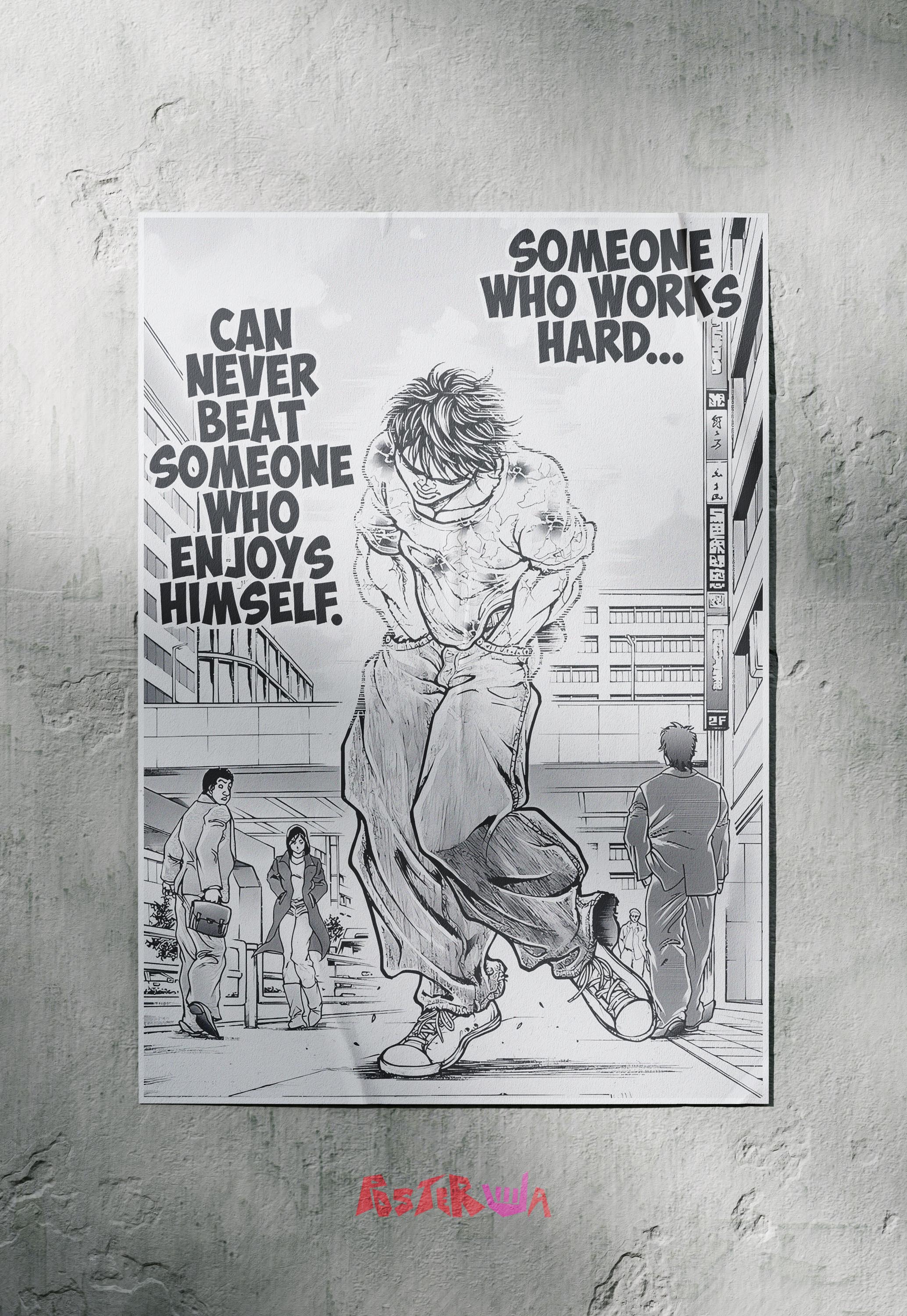 Unyielding Spirit | Baki | Quotes Poster – Posterwa