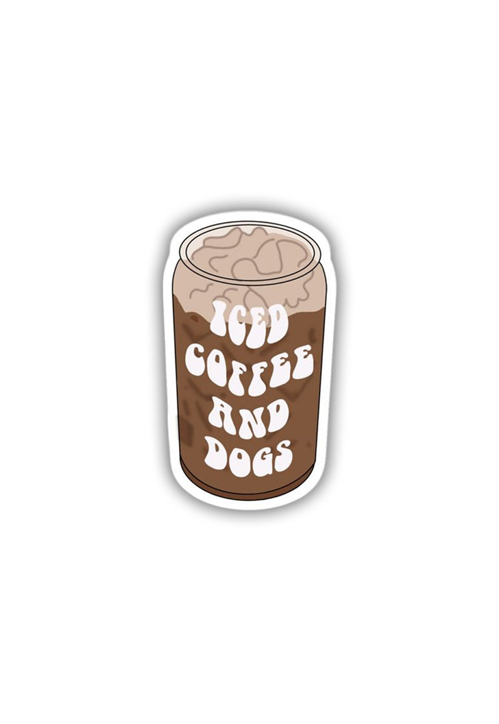 Iced Coffee and Dogs Sticker – Posterwa